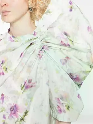 Loewe Floral-print Draped Blouse