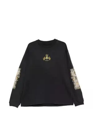 Rhude Bordeaux Reserve Graphic-print Long-sleeve T-shirt - Black