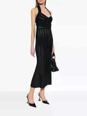 Balmain Backless Halterneck Midi Dress
