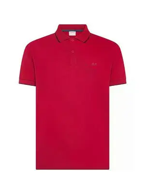 SUN 68 Logo-embroidered Piqué Polo Shirt - Red