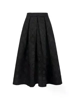LUNATICA MILANO Jacquard Zenith Pleated Skirt - Black