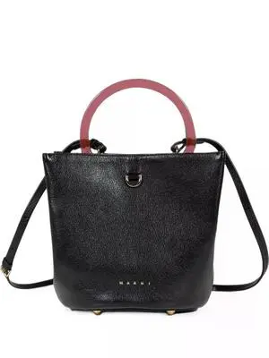 Marni Leather Pannier Bucket Bag
