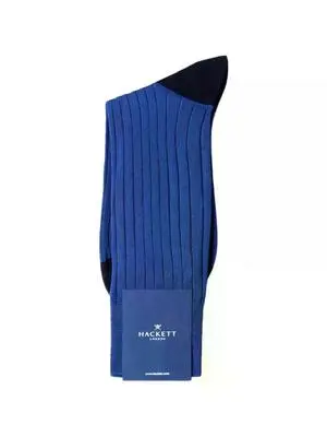 HACKETT LONDON Ribbed-knit Mercerised-finish Socks