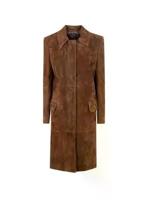 TOM FORD Single-breasted Leather Coat