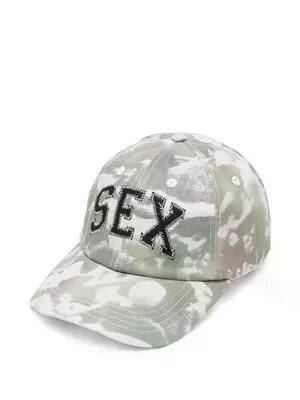CARNE BOLLENTE Baseball Cap With Appliqué Lettering - Green