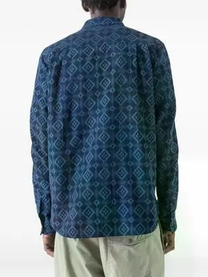 MAHARISHI Komon Aizome Jacquard-patterned Cotton Shirt