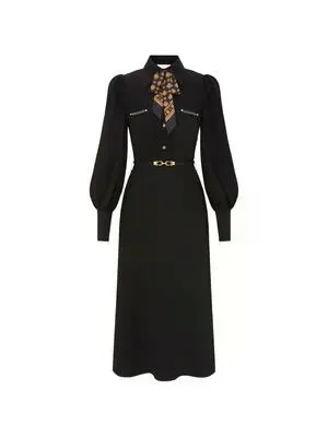 Zimmermann Utility Belted Silk-scarf Midi Dress