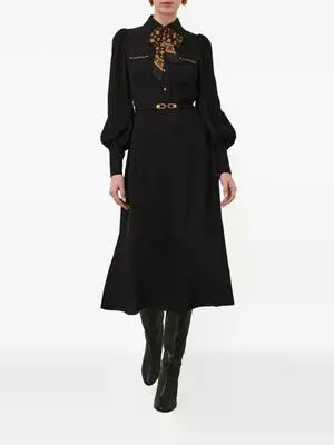 Zimmermann Utility Belted Silk-scarf Midi Dress