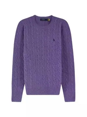 Polo Ralph Lauren Cable-knit Embroidered-logo Sweater