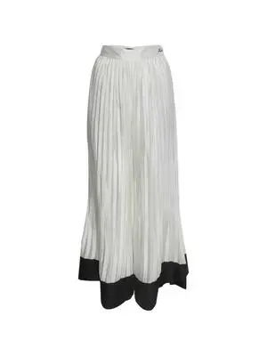 Karl Lagerfeld Pleated Wide-leg Trousers - White