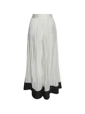 Karl Lagerfeld Pleated Wide-leg Trousers - White