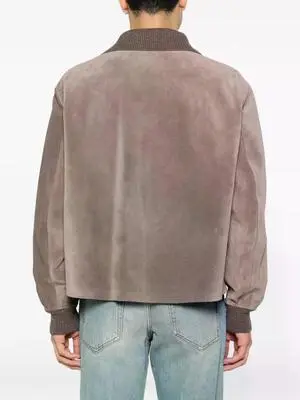 JW Anderson Embroidered Logo Leather Jacket