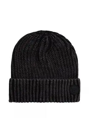 AAPE BY *A BATHING APE Ribbed-knit Beanie With Logo Patch - Black