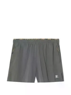 Burberry Stretch Nylon Shorts With Archive Beige Check Taping