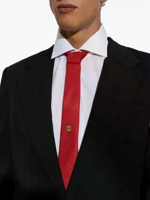 Moschino Embroidered Tie - Red