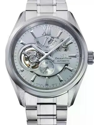 ORIENT Skeleton 41mm Watch - Silver