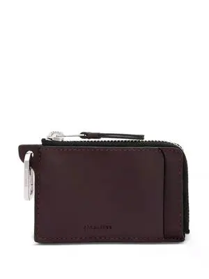 ALLSAINTS Remy Logo-debossed Carabiner-clip Wallet Red