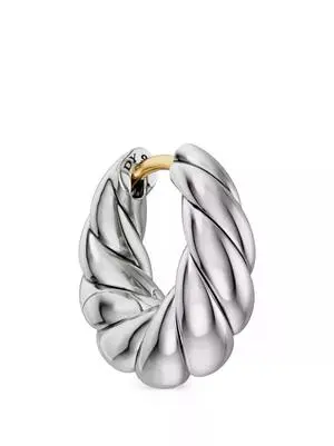 David Yurman Sculpted Cable Tapered Hoop Earrings