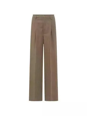 THE SEAFARER Sascia Houndstooth Pleated Trousers