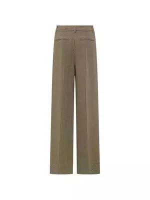 THE SEAFARER Sascia Houndstooth Pleated Trousers