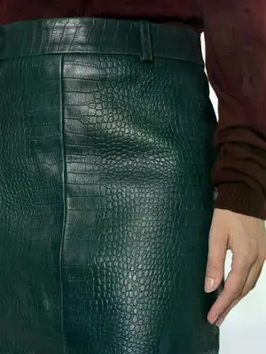 THE FRANKIE SHOP Bottle Croc-effect Pencil Skirt