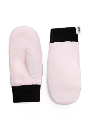 Rains Alta Puffer Padded Ribbed-cuff Mittens - Pink