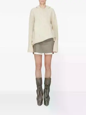 Rick Owens Oversized Chunky-knit Hooded Sweater