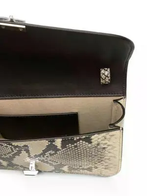TOTEME T-lock Snake-effect Leather Crossbody Bag