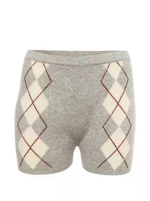 Sandro Miloe Argyle Knit Shorts