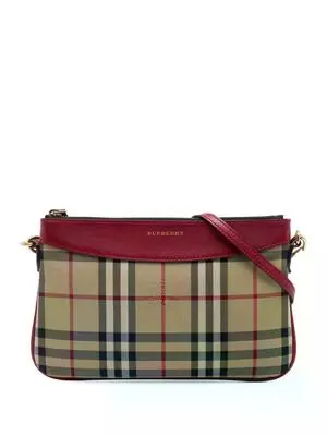 Burberry 2000-2017 Haymarket Check Canvas Peyton Crossbody Bag - Neutrals
