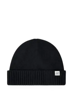 C.P. COMPANY Ribbed-knit Beanie Hat - Black