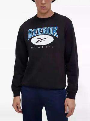 REEBOK Logo-print Sweatshirt - Black