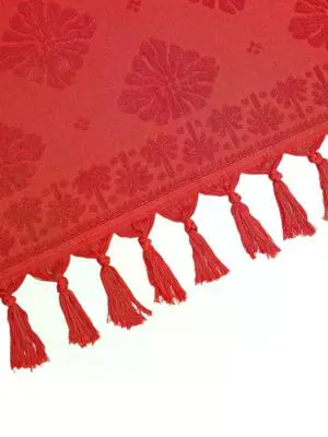 Rip Curl Jacquard-woven Tassel-trimmed Beach Towel - Red
