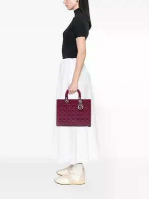 Dior 2012 Large Patent Cannage Lady Satchel