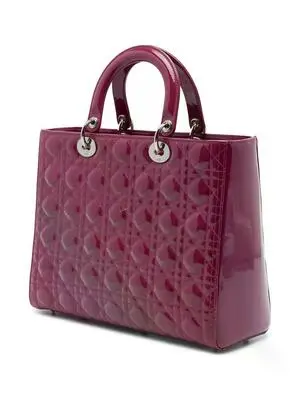 Dior 2012 Large Patent Cannage Lady Satchel
