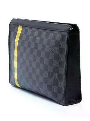LOUIS VUITTON Damier Graphite Stripe Pochette Voyage Mm Clutch Bag
