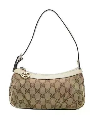 Gucci Gg Canvas Lovely Heart Pochette Shoulder Bag