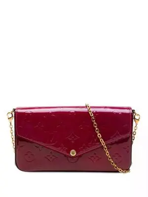 LOUIS VUITTON Monogram Vernis Pochette Felicie Bag - Pink