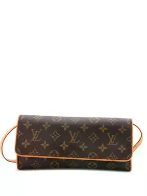 LOUIS VUITTON Twin Handbag Monogram Canvas Gm Crossbody Bag - Brown