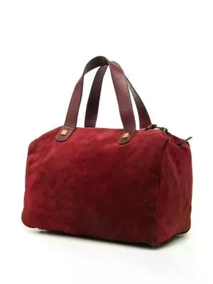 Loewe Suede Anagram Boston Bag