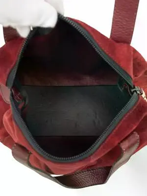 Loewe Suede Anagram Boston Bag