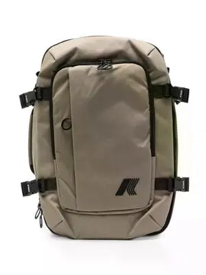 K-WAY Salomette Logo-print Buckled-strap Backpack - Neutrals