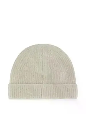 MASSIMO OSTI STUDIO Felted Logo-plaque Ribbed Beanie Hat