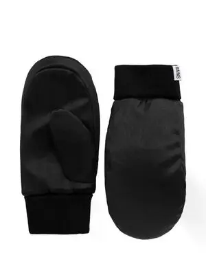 Rains Padded Ribbed-cuff Mittens - Black