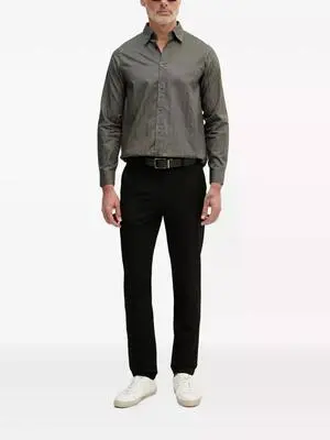 Armani Exchange Monogram-print Long-sleeve Shirt - Green