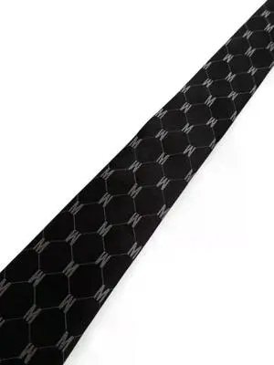 Moschino Monogram Silk Tie