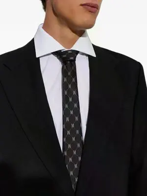 Moschino Monogram Silk Tie