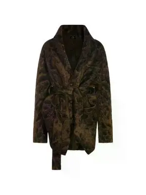 Etro Belted Leopard-print Cardigan