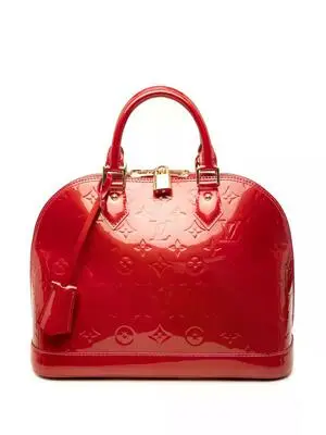 LOUIS VUITTON Monogram Vernis Alma Pm Handbag - Red