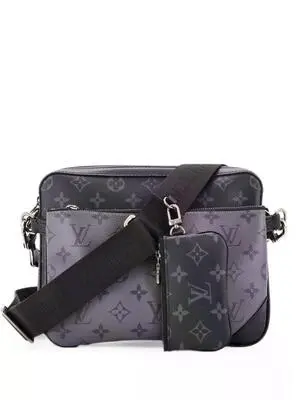 LOUIS VUITTON Trio Messenger Bag Reverse Monogram Eclipse Canvas Crossbody Bag